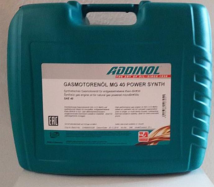 ADDINOL GASMOTORENÖL MG 40 POWER SYNTH, 20 ltr. Kanister - Preise bitte ...